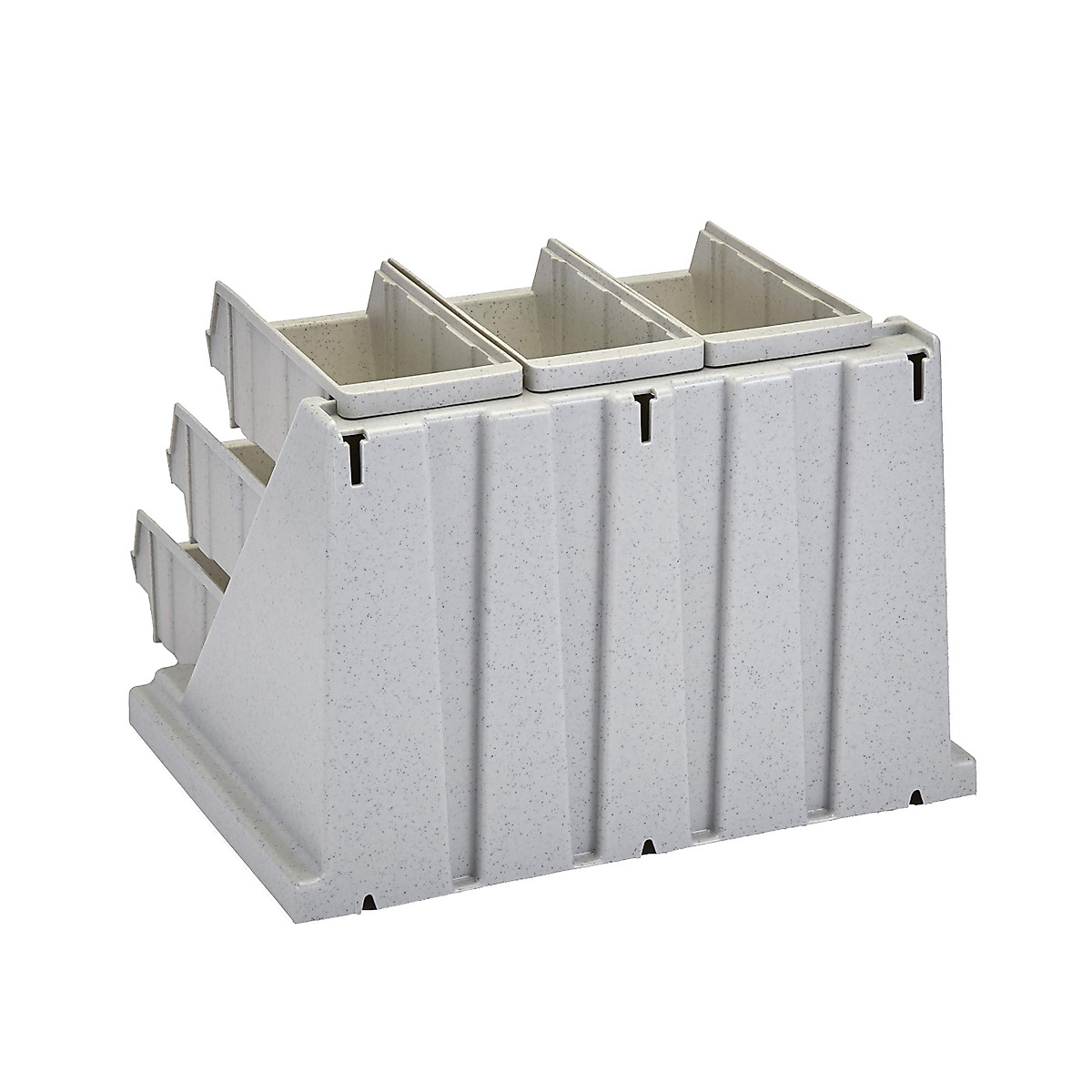 Cambro 9RS9480 Versa Speckled Gray 9-Bin Organizer Rack Case of 1
