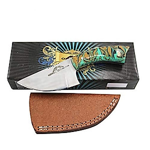Old Ram Collection Heavy Duty Fixed Blade Hunting Skinner Knife w/Leather Sheath (GP)