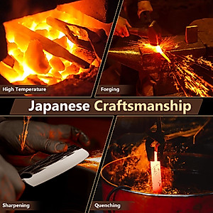 Huusk Meat Cleaver Knife 7 Inch Bundle With Nakiri Knife Vegetable Cleaver