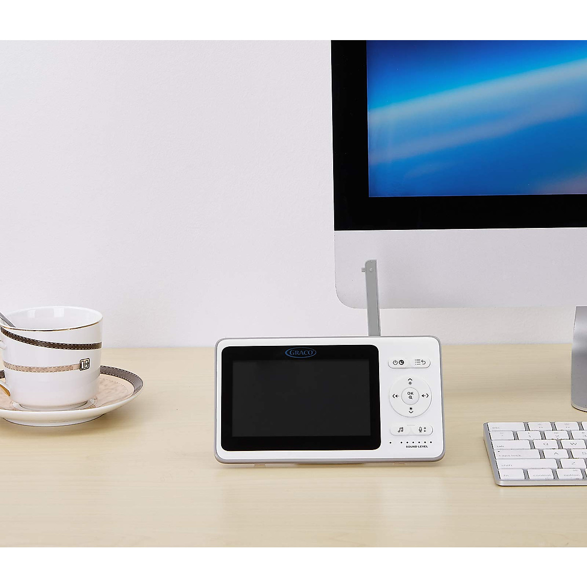 Graco Dual Video Baby Monitor with 4.3" Split Screen Remote and Night Light, Wireless Two Way Baby Monitoring Cameras with Night Vision and Room Temperature Sensor, Rechargeable Battery