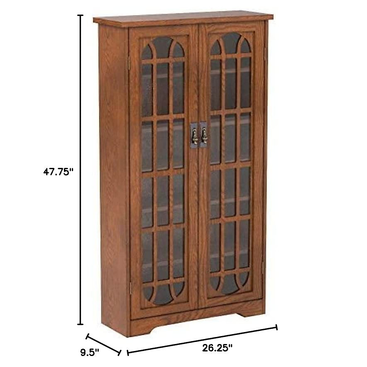 Window Pane Media Cabinet - Oak