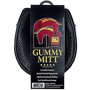 Epona Gummy Mitt for Horse Grooming Two-Sided for Scrubbing Brushing Wet or Dry Flexible Ergonomic Design Two-in-One Great for Pets Removes Grime