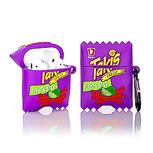 (3Pack) Case for Airpods 1 and Airpods 2, Suublg Silicone Airpods Case Protective Cover with Cute Funny Skin Design, with Keychain