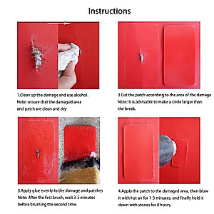 YIPINER 6 Pcs Boat Repair Kit with PVC Patches Set Accessory for Inflatable Boat Kayak (Grey)