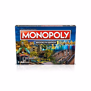 Monopoly Board Game - Brooklyn Edition: 2-6 Players Family Board Games for Kids and Adults, Board Games for Kids 8 and up, for Kids and Adults, Ideal for Game Night