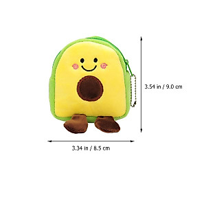 12 Pcs Avocado Pendant Small Wallet Coin Pouch Avocado Shaped Coin Purse Plush Purse Coin Bag Mini Wallet Avocado Shaped Purse Change Purse Girls Change Bag