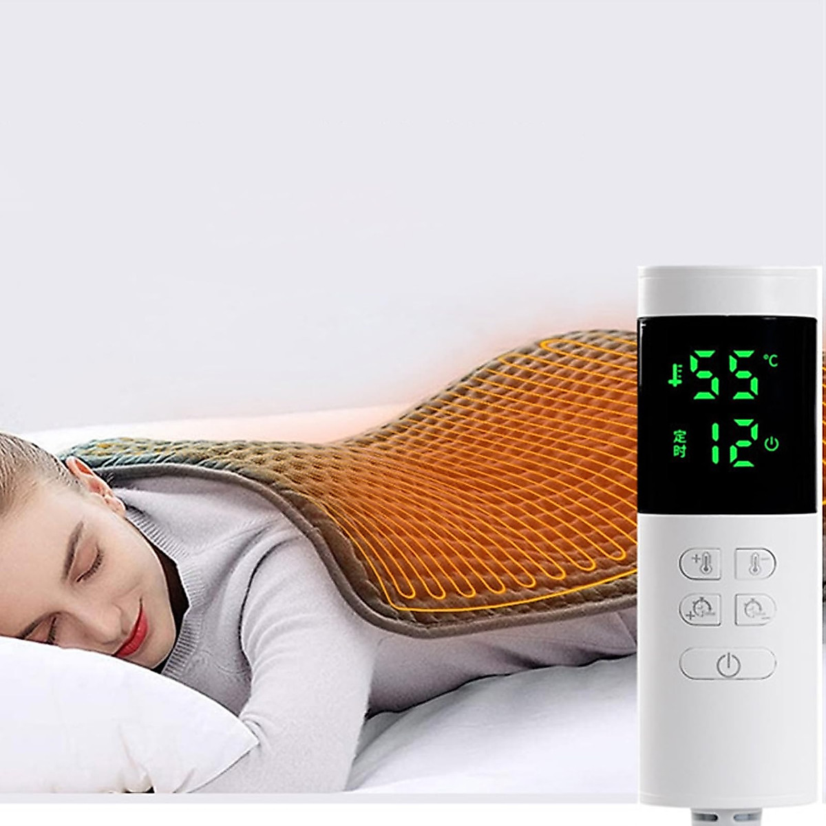 Electric Heating Pad, Small Multifunctional Electric Heated Blanket, Digital Display 12 Level Timing,Hot Pad for Arms and Legs