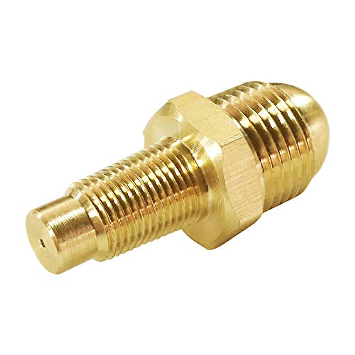 MENSI Gas Orifice Jets Connector Brass Hose Fitting 3/8" Flare x 1/8" MNPT Propane Nozzle for Freestanding Casting Cooking Stove Grill, Turkey Pot Cooker Set of 2