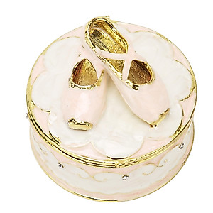 MINGZHE Jewelry Box Ballet Shoes Trinket Boxes Ring Holder Box Jewelry Organizer Box for Stud Earrings, Rings, Necklaces, Bracelets