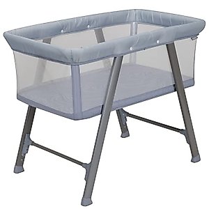 Cosco SleepAway Bassinet, Breathable mesh Sides Provide Increased air Flow and Keep Baby Cooler, Organic Waves