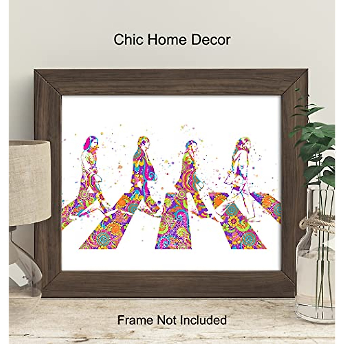 The Beatles Poster Wall Art - 8x10 Beatles Memorabilia - Beatles Gifts - Beatles Wall Decor - John Lennon, Paul McCartney, Ringo Starr, George Harrison - Abbey Road - 60s Music