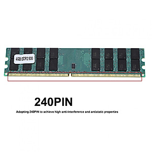Ciglow DDR2 RAM Module, 4GB 800MHz 240 Pin DDR2 Memory Module Fast Data Transmission RAM DDR2 Module Desktop Memory RAM Module for AMD System.