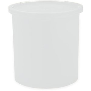 Carlisle FoodService Products Classic™ Round Storage Container with Lid, 1.2 Quart Crock, White