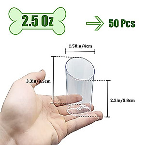 Jnnzzggu 50Pcs Mini Dessert Cups,2.5Oz Clear Plastic Parfait Appetizer Cup,Slanted Round Cup For Desserts,Appetizers,Ice Cream