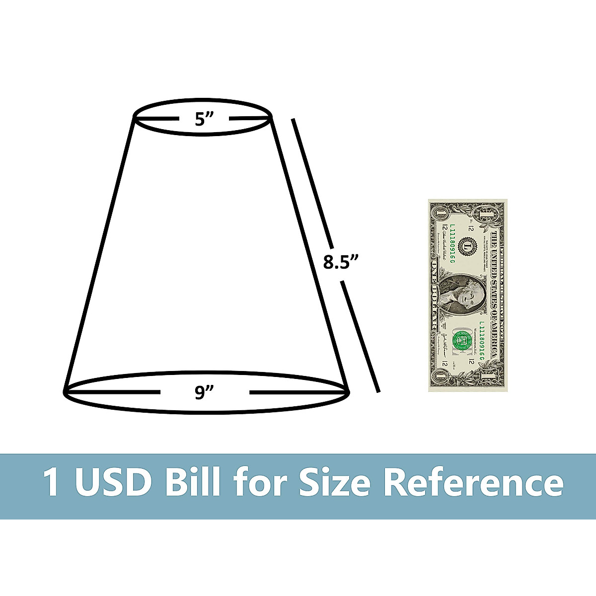 Urbanest Off White Mushroom Pleated Hardback Lamp Shades, Set of 2, 5x9x8.5 Inch (Spider)