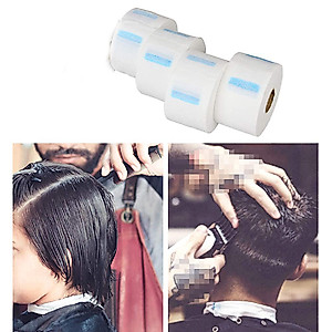2 Rolls of White Barber Neck Strips Disposable and Flexible Neck Strips Hair Edge Paper for Hair Styling, Salon Cutting, Coloring, Hairdressing, Hair dye