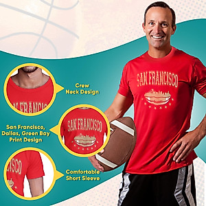 BROOKLYN VERTICAL Football Sports Fan T-Shirt Short Sleeve | Dallas, Green Bay, New England (as1, alpha, m, regular, regular, San Francisco)