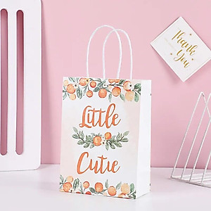 MODADA Gift Bags 12/24/48pcs Kraft Paper Thank You Portable Gift Bags Wedding Party Candy Gifts Packaging Clothes Tote Bag (Color : Style B, Size : 15X8X21CM_24PCS)