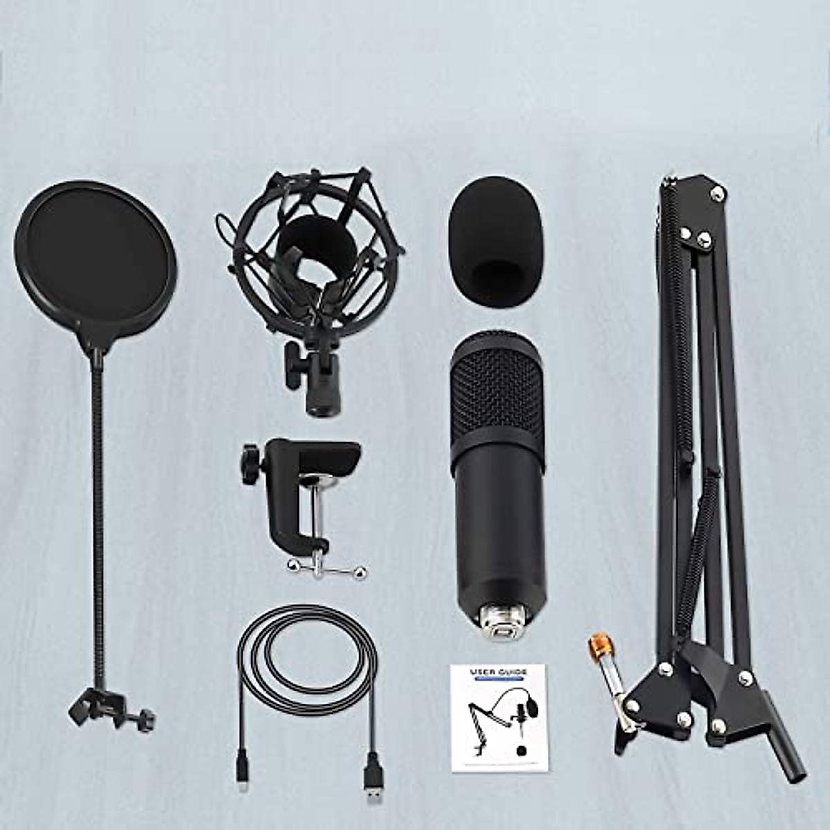 Podcast Microphone Professional 192KHz/24BIT USB Condenser Cardioid PC Mic, Recordings for YouTube, Streaming, Gaming, Recording Music, Voice Over, Studio/Home Recording