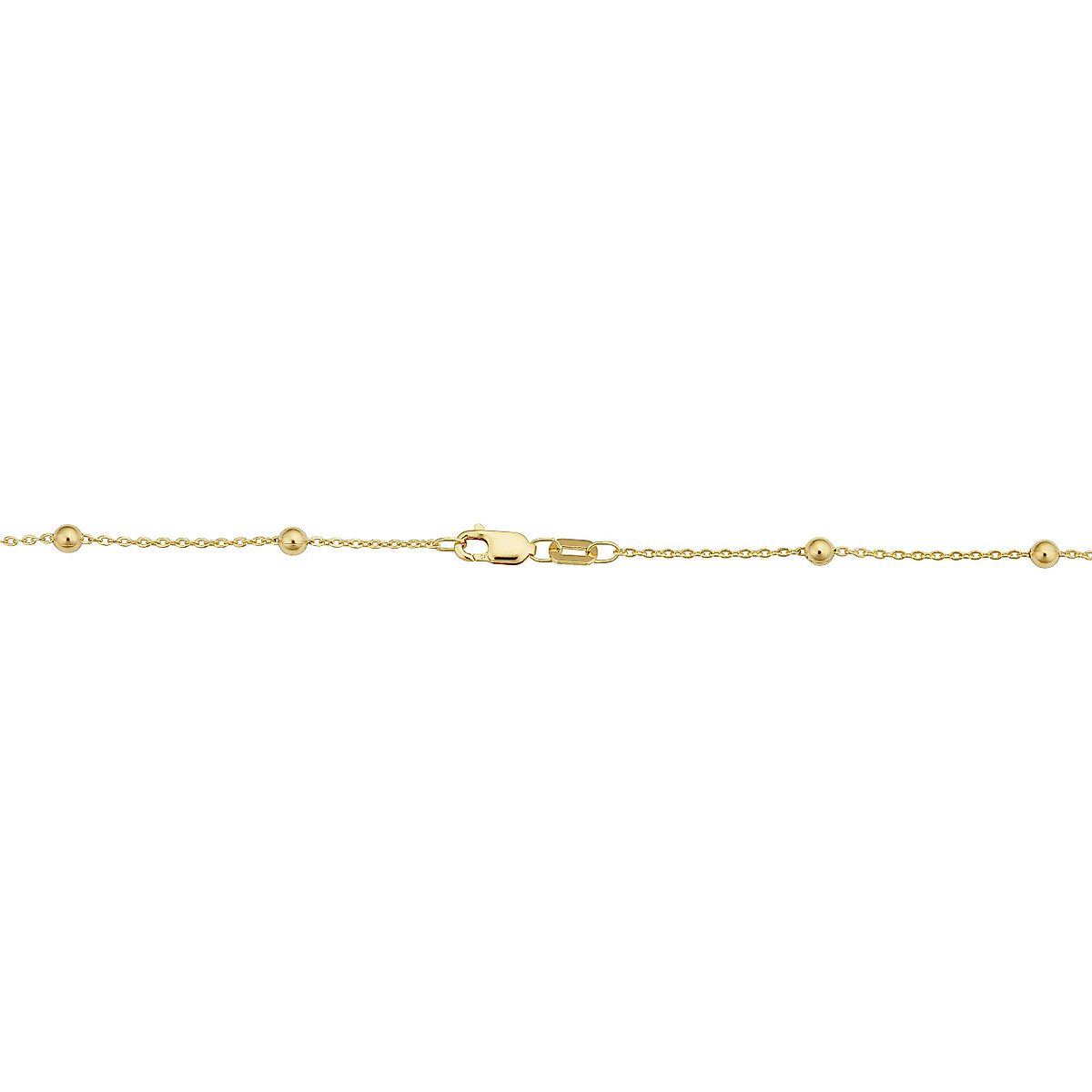 14k Yellow Gold Filled Ball Station Satellite Necklace for Women (3 mm, 16 inch)