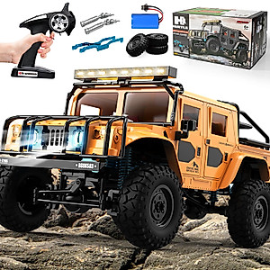 FUUY RC Car 4x4 Rock RC Crawler: Remote Control Truck 1/12 Scale Jeep Toys for Adults Kids Yellow