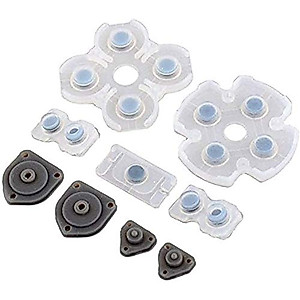 for Sony Playstation 4 PS4 for Dualshock 4 L1 R1 L2 R2 Trigger Springs Buttons + 2 Joystick Thumb Sticks + 2 Joystick Silicone Caps + 2 Springs + 1 Screwdriver + 1 Set Silicone Conductive Rubber Pads