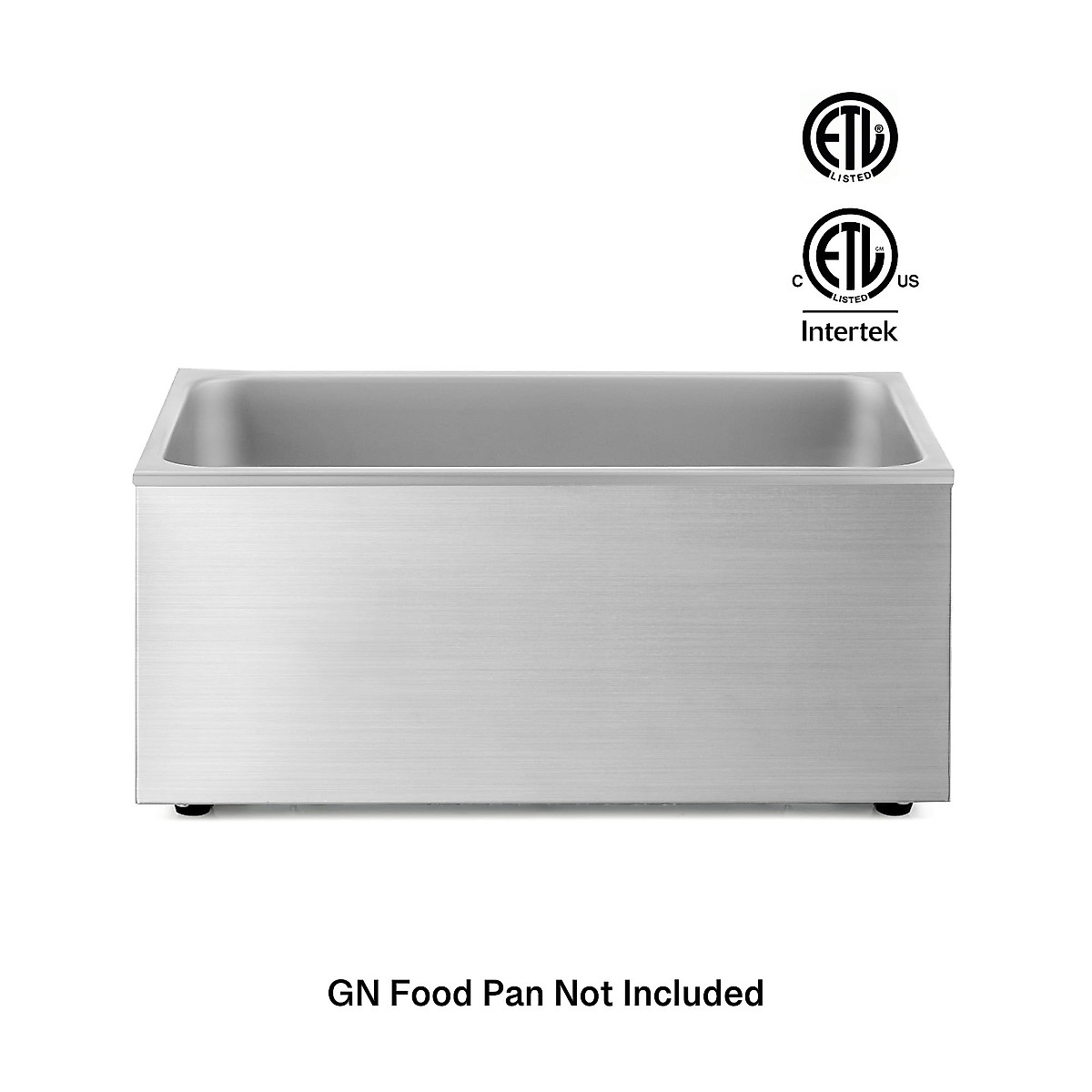 WILPREP Commercial Food Warmer, 12 x 20 Full Size Electric Countertop Food Warmer with 1200W Power, Stainless Steel Bain Marie Buffer Server for Parties Buffets Restaurants