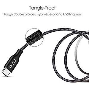 iRAG 2 Pack Charger Cable for Motorola Moto G Stylus 5G, One 5G, One 5G Ace, G100, G Play, G Power, G Fast, Edge, G7 Plus, G7 Play, Edge Plus, RAZR - Braided 6FT USB C to A Fast Charging Cord