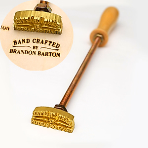 Custom Logo Wood Branding Iron, Leather Iron Stamp,Wood Iron/Wedding Gift,Handcrafted by Design (1"x1")