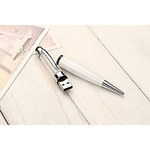 ProductsForYou 3 in 1 Crystal USB Pen with Stylus, Writing Ballpoint Pen with 8GB Hidden USB Flash Drive, Travel and Business Gift for Men and Women, Stylus Pen Compatible with iPad, Tablets, iPhone