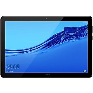 MediaPad T5 Tablet with 10.1" IPS FHD Display, Octa Core, Dual Harman Kardon-Tuned Speakers, 4G LTE, 2GB+16GB, International Version No Warranty (Black)
