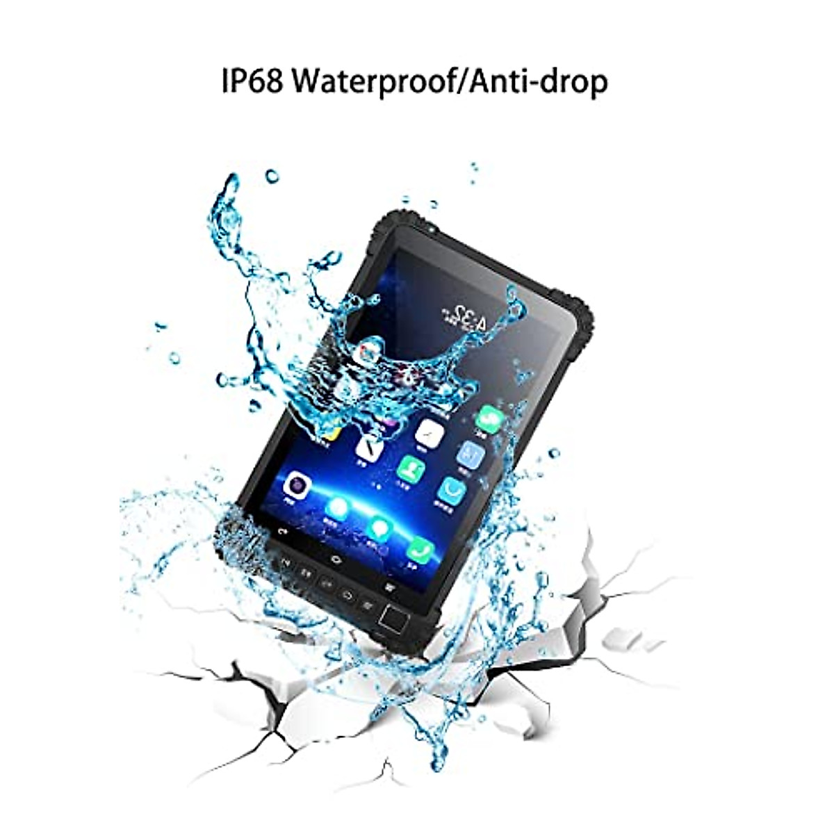 Upgraded Rugged Android Tablet, 8" IP68 Waterproof Ruggedized Tablet with Octa-Core CPU,Android 12.0, 6GB RAM,1284GB Storage, Wi-Fi, 13 Mega Camera,Waterproof Tablet for Enterprise Mobile Field Work