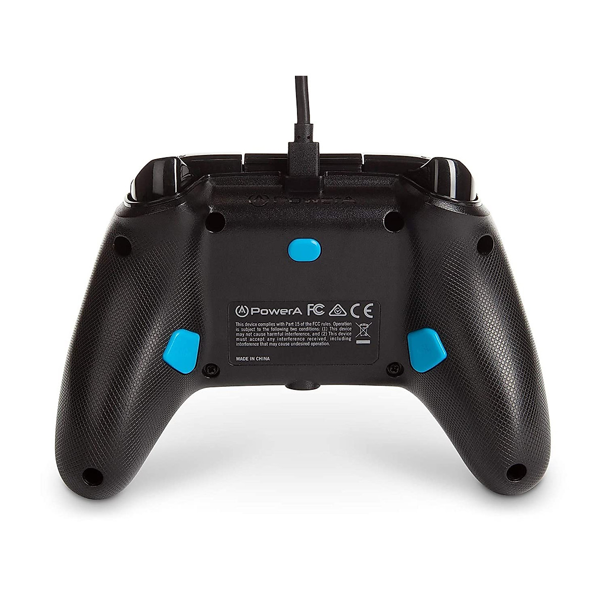 PowerA Enhanced Wired Controller for Xbox Series X|S - Blue Hint, gamepad, wired video game controller, gaming controller, Xbox Series X|S, Officially Licensed for Xbox