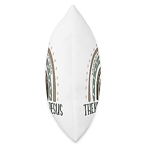 Christian Easter He Is Risen Design Retro Rainbow in Every Minute There was Jesus Christian Gift Throw Pillow, 16x16, Multicolor