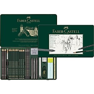 Faber-Castell 26 Piece Pitt Graphite Tin Set