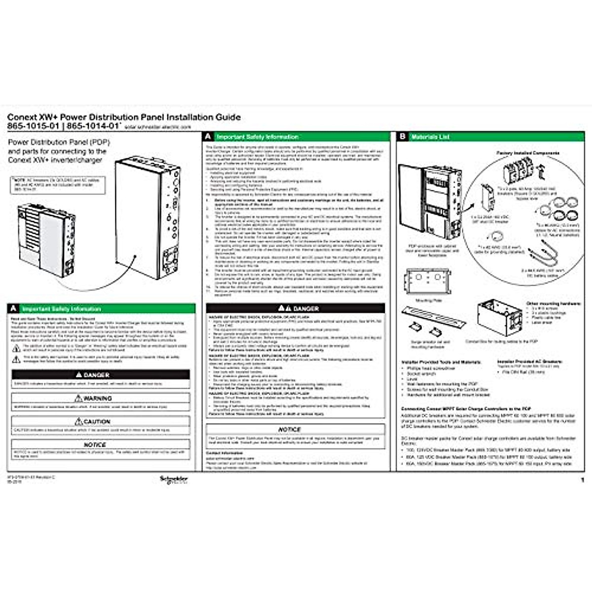 Schneider XW Plus Power Distribution Panel PDP - Integrate Your System