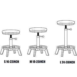Vintage Bar Stools Set of 2 Industrial Bar Stool Swivel PU Seat Counter Height Adjustable 24-28inch Kitchen Isand Dining Chair