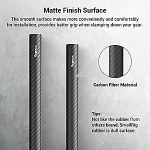 SmallRig 15mm Carbon Fiber Rod for 15mm Rod Support System (Non-Thread), 8 inches Long, Pack of 2 - 870
