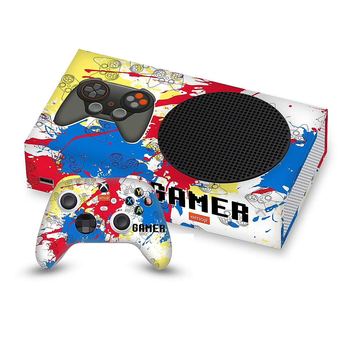 Head Case Designs Officially Licensed Emoji Gamer Art Patterns Matte Vinyl Sticker Gaming Skin Case Cover Compatible with Xbox Series S Console and Controller Bundle