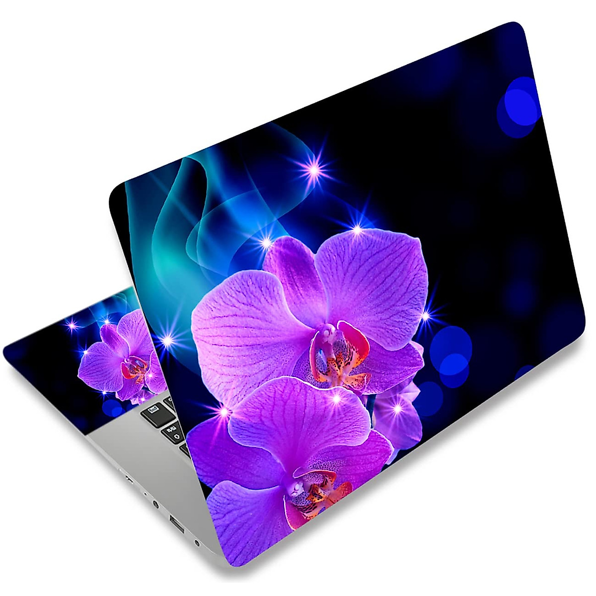 Laptop Notebook Skin Sticker Cover Decal Fits 12 13 13.3 14 15 15.4 15.6 inch Laptop Protector Notebook PC | Easy to Apply, Remove and Change Styles (Phalaenopsis)