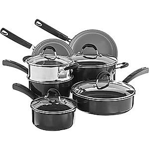 Cuisinart 54C-11BK 11-Piece Set Ceramica XT Nonstick Cookware, Black