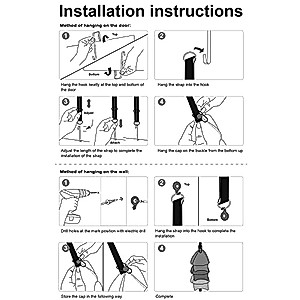 Mkono Hat Organizer for Door and Wall Baseball Cap Display Rack 2 Straps Hold Up to 20 Hats Door Hat Rack Simple Baseball Caps Organizer for Cowboys Men Boys and Women, Set of 2