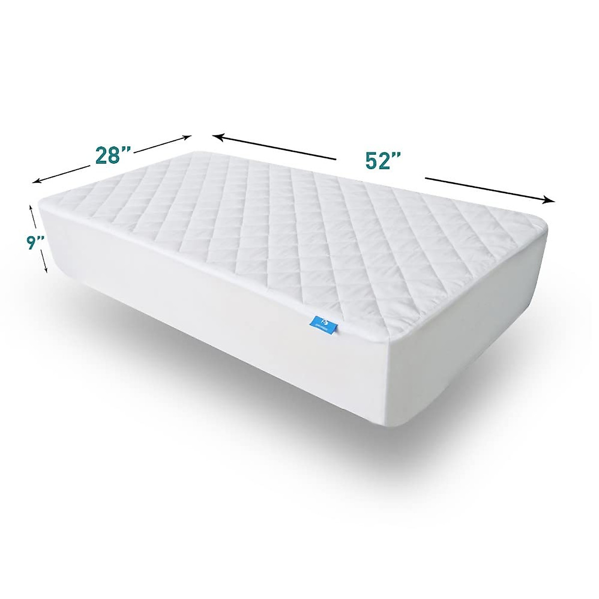 Waterproof Crib Mattress Protector Pad - 2 Pack - Washable and Comfy Crib Mattress Protector Baby Fitted Bed Sheets (52*28*9 inches)