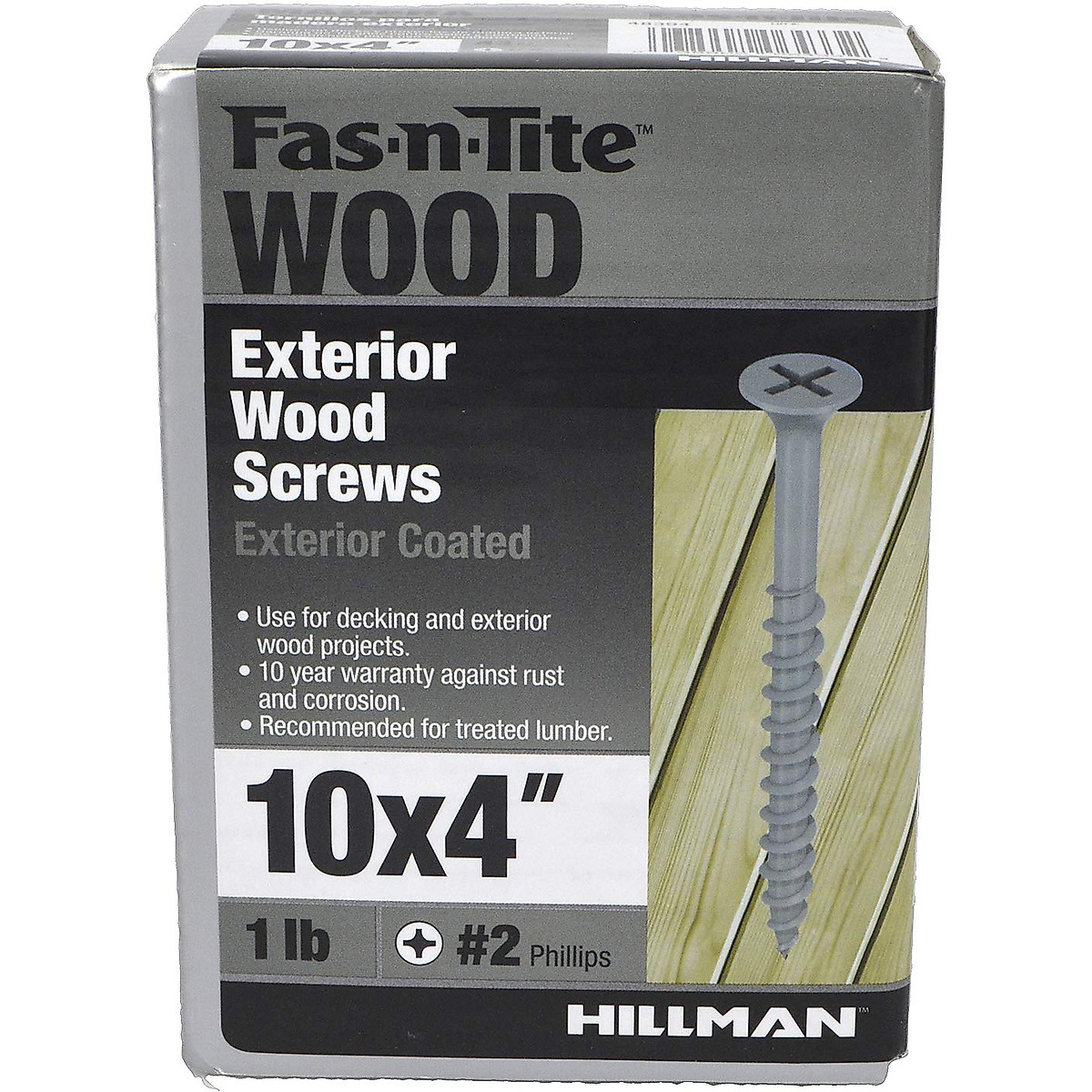 Fas-n-Tite Exterior Coated Wood Screw - 1lb Box (#10 x 4")