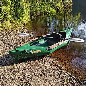 Tucktec Advanced 10 Foot Foldable Kayak Folding Canoe, Portable Lightweight, Boat Fits in Your Car No Roof Rack Needed, Stronger Than Inflatable, for Kids or Adult (Blue 2022)