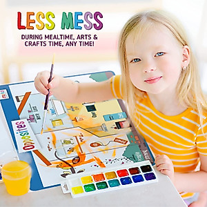 merka Kids Placemat, 4 Pack Toddler Educational Placemats 17x11 in, for Dining Table Features Days of The Week, Numbers 1-100, Months Opposites, Silicone Reusable Wipeable Mats