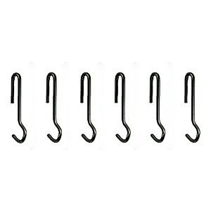 Enclume Angled Pot Hook, Set of 6, Use with Pot Racks, Hammered Steel