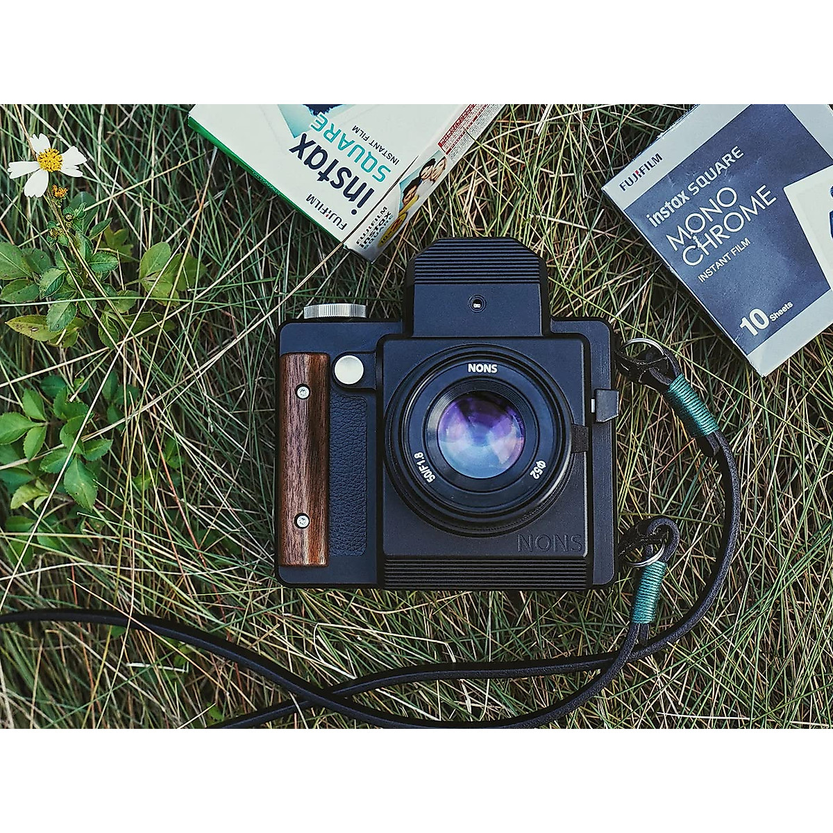 NONS SL660 Instant Camera - Interchangeable Lens EF Mount SLR Analogue Instant Camera (Contax-Yashica/CY-EF Adapter)