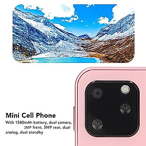 Rosvola Small 3G Smartphone, Quad Core 2.5 Inch Cellphone for Kids for Everyday Life (Pink)