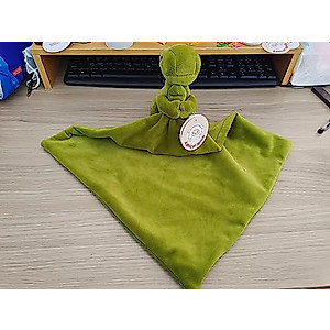 Apricot Lamb Snuggler Plush Infant Stuffed Animals Dinosaur Security Blanket Nursery Character Blanket (Green Dinosaur, 14 Inches)